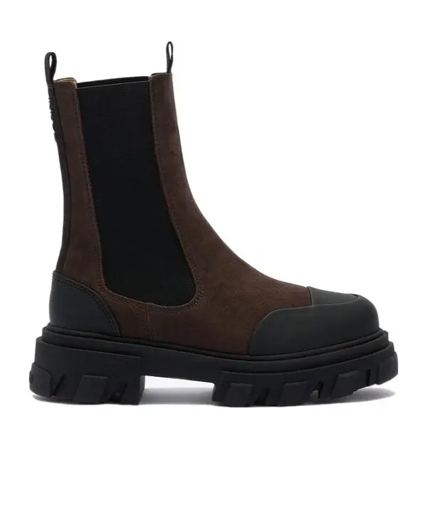GANNI Cleated Mid Chelsea Boots