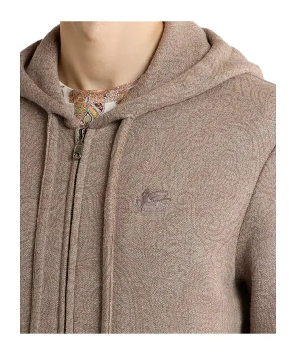Etro Paisley Zip-up Hoodie - Nude