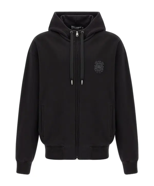 Dolce & Gabbana Coat Of Arms Logo Hoodie - Black
