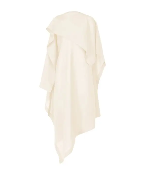 Issey Miyake All Squares Asymmetric Draped Dress - Ivory