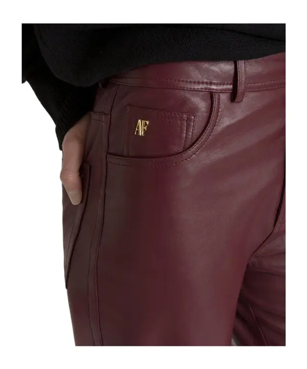 Alberta Ferretti Straight-leg Leather Trousers