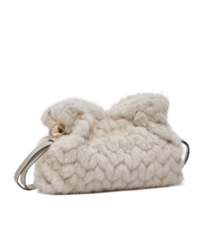 Liu Jo Plush Shoulder Bag - Cream