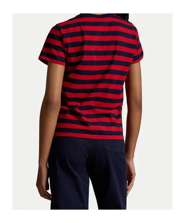 Polo Ralph Lauren Striped Logo Embroidered T-shirt