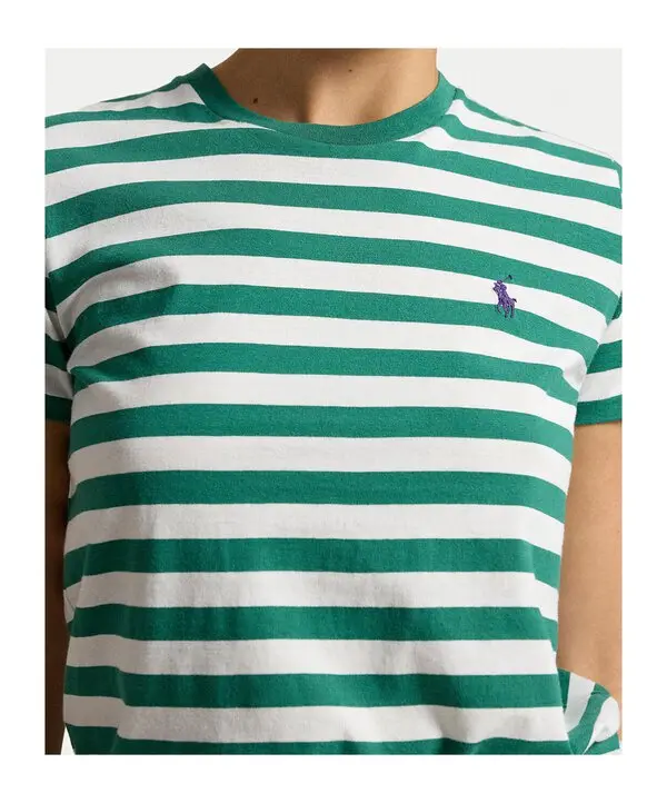 Polo Ralph Lauren Striped Embroidered-logo T-shirt