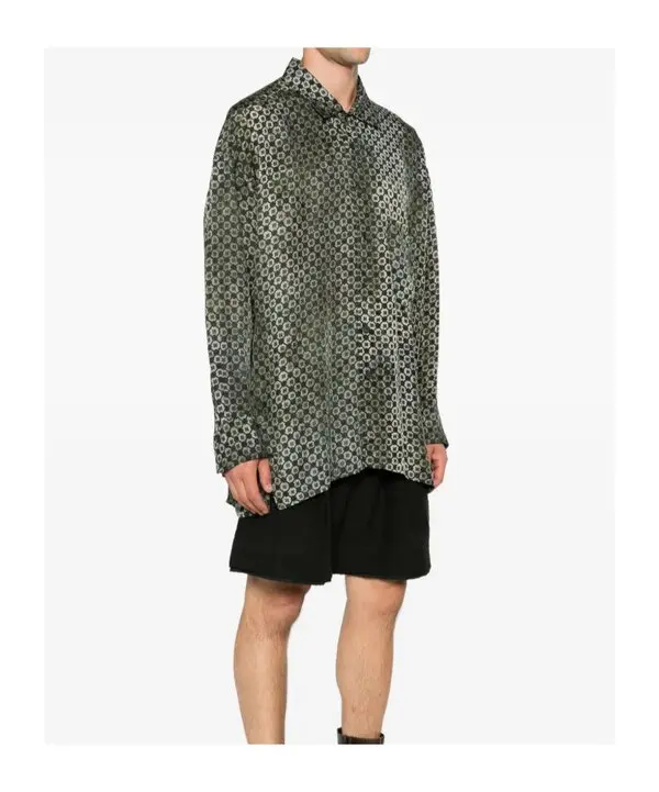 ZIGGY CHEN Digital-print Cocoon-style Shirt