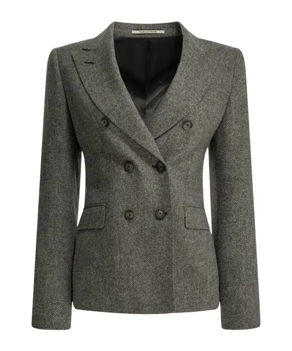 Tagliatore Double-breasted Herringbone Blazer