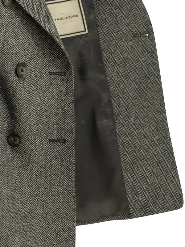 Tagliatore Double-breasted Herringbone Blazer