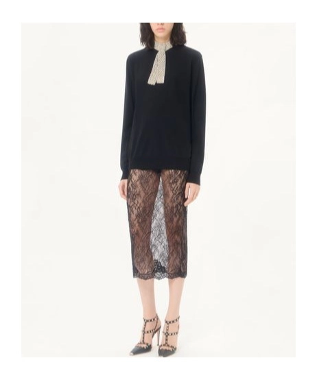 Valentino Garavani Embellished Scarf Detailed Jumper