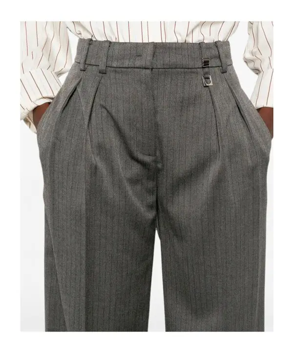 Patrizia Pepe Herringbone Pinstripe Trousers