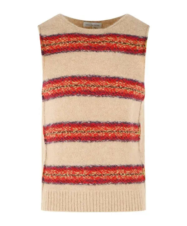 Dries Van Noten Manado' Alpaca Blend Vest - Beige