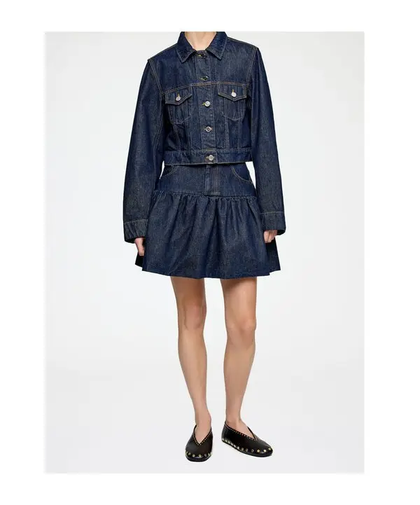 GANNI Cropped Denim Jacket