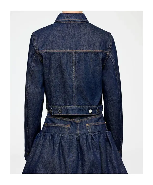 GANNI Cropped Denim Jacket
