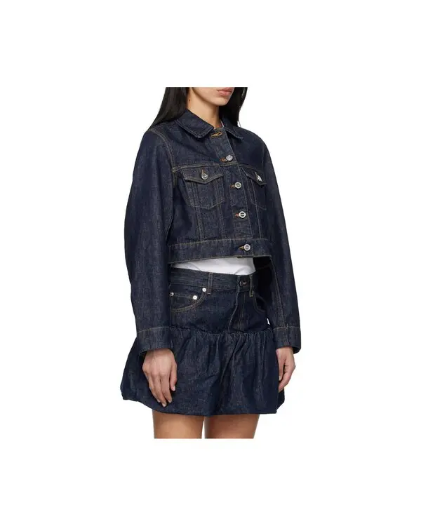 GANNI Cropped Denim Jacket