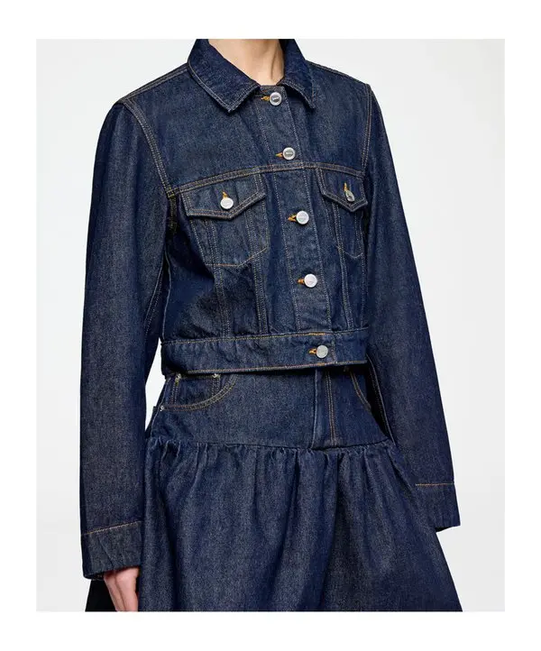 GANNI Cropped Denim Jacket