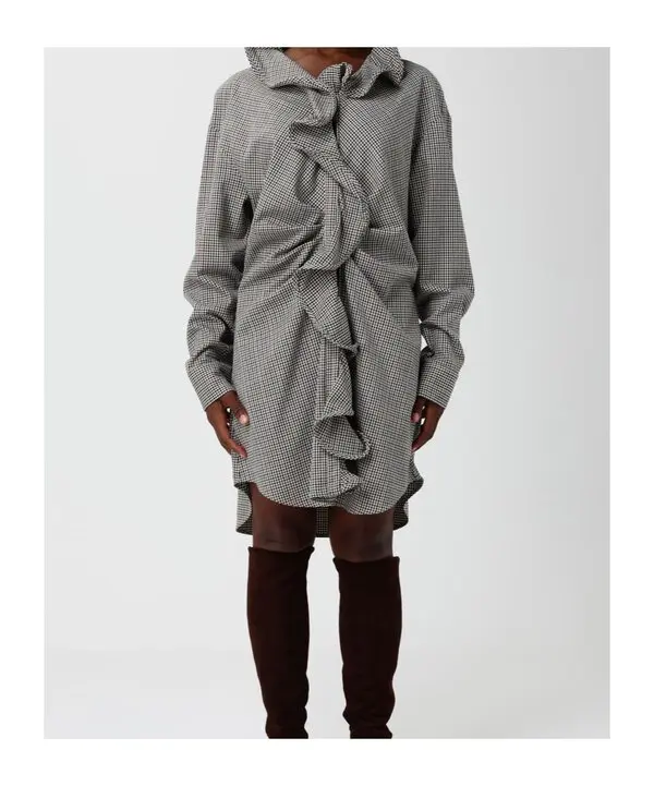 MSGM Abito Ruffle Detailed Mini Dress
