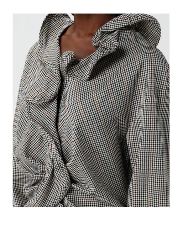 MSGM Abito Ruffle Detailed Mini Dress