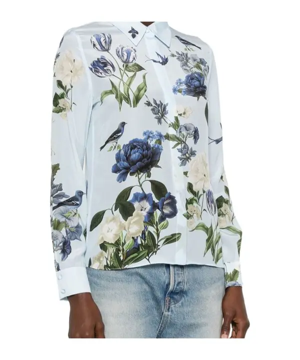 ALICEOLIVIA Floral-print Long-sleeve Shirt