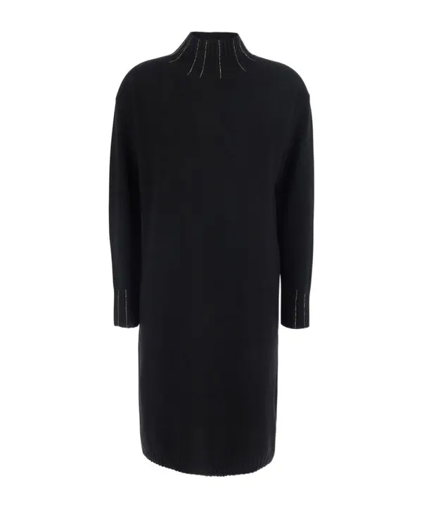 Fabiana Filippi Embellished Mock Neck Dress - Black