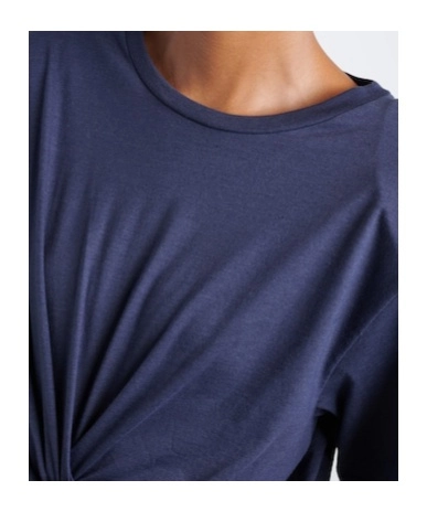 Magda Butrym Cropped Cotton-blend T-shirt - Blue
