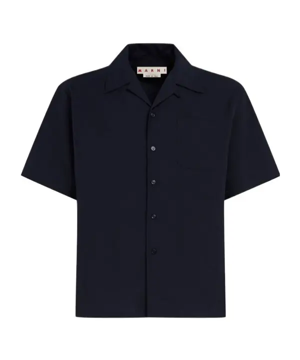 Marni Collared Short-sleeve Shirt - Black