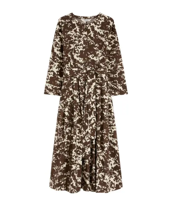 Max Mara Pattern-printed Fit & Flare Midi Dress