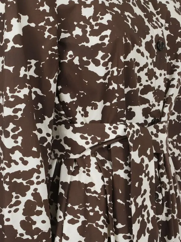 Max Mara Pattern-printed Fit & Flare Midi Dress