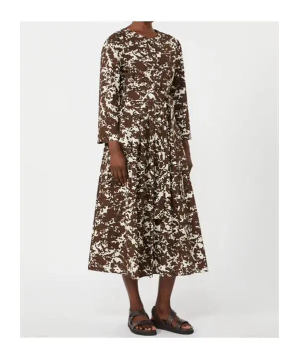Max Mara Pattern-printed Fit & Flare Midi Dress