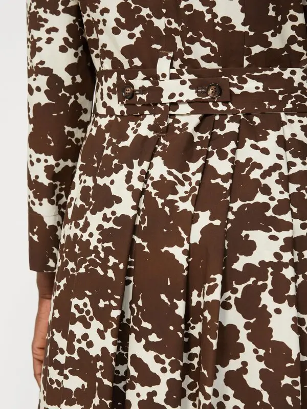 Max Mara Pattern-printed Fit & Flare Midi Dress