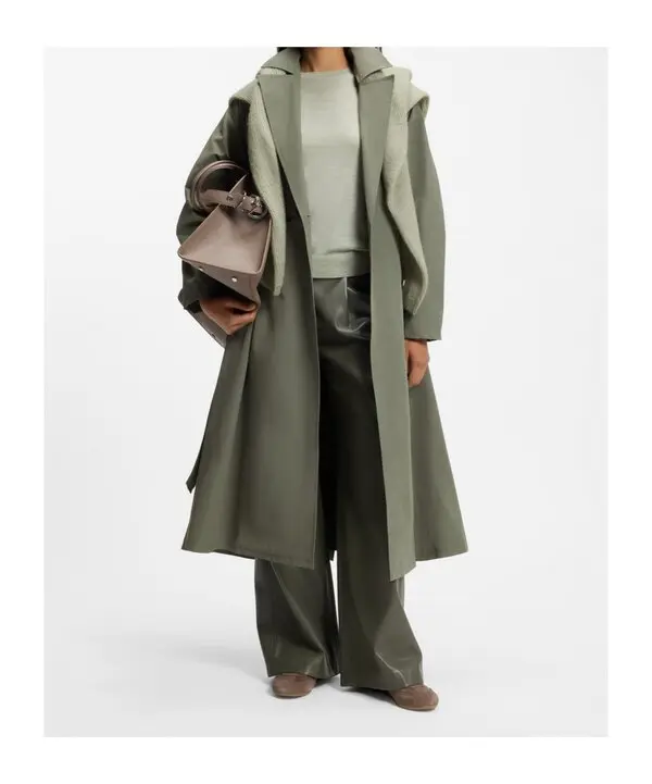 Hugo Boss Water-repellent Trench Coat With Belt