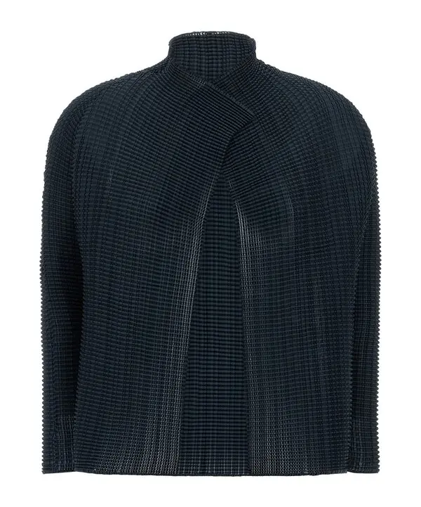 Issey Miyake Pleated Jacket - Dark Navy
