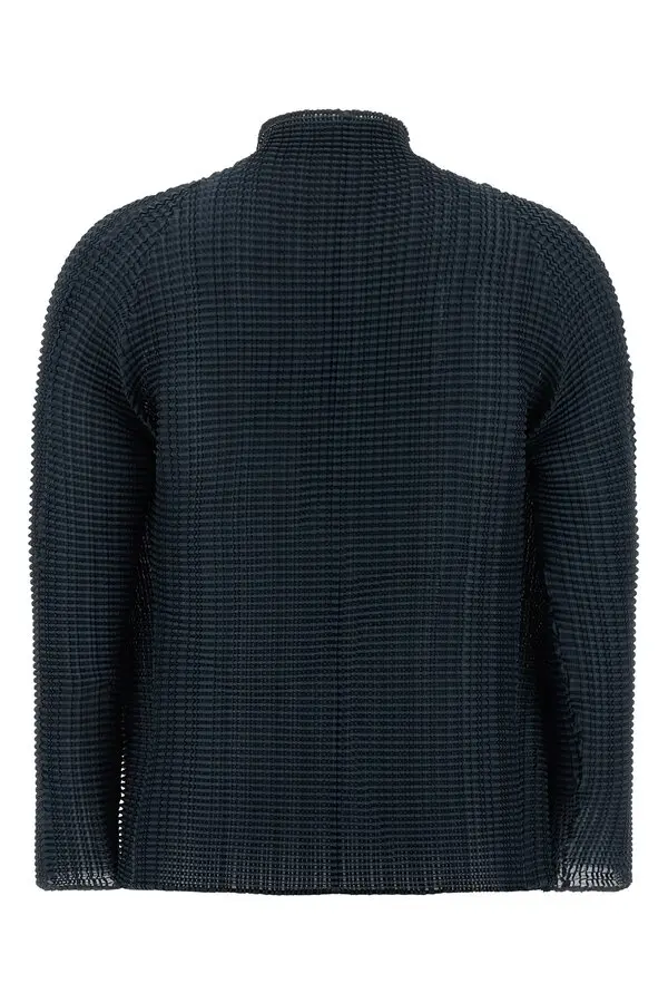 Issey Miyake Pleated Jacket - Dark Navy