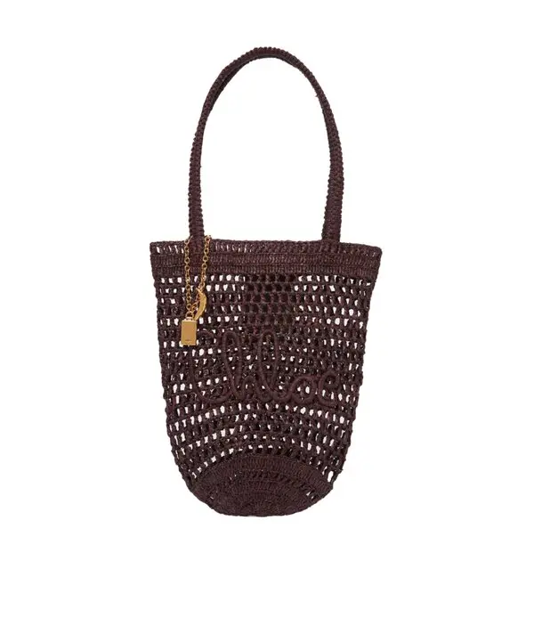 Chloé Small Summer Banana Raffia Tote Bag