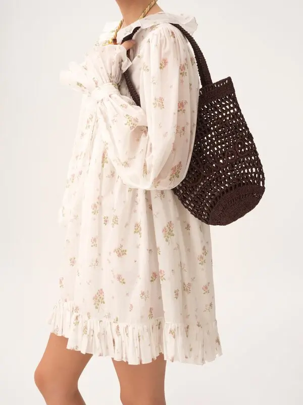 Chloé Small Summer Banana Raffia Tote Bag