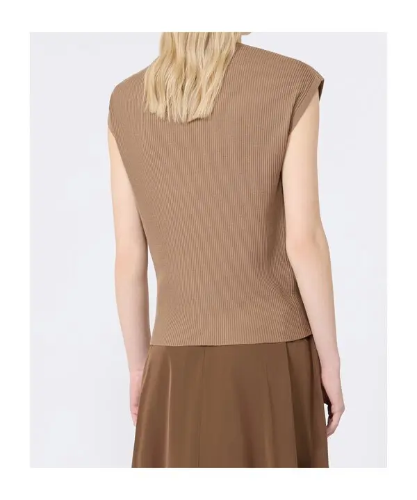Max Mara Fine Rib-knit V-neck Gilet