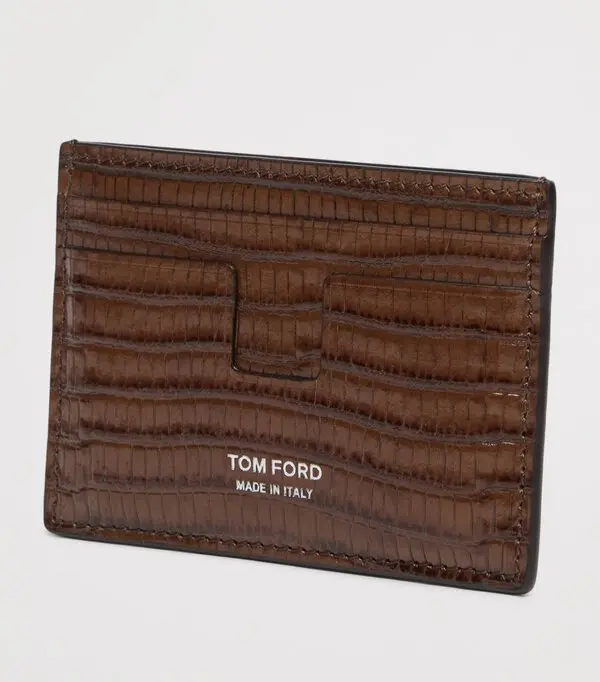 TOM FORD Calfskin Scale-effect Card Holder