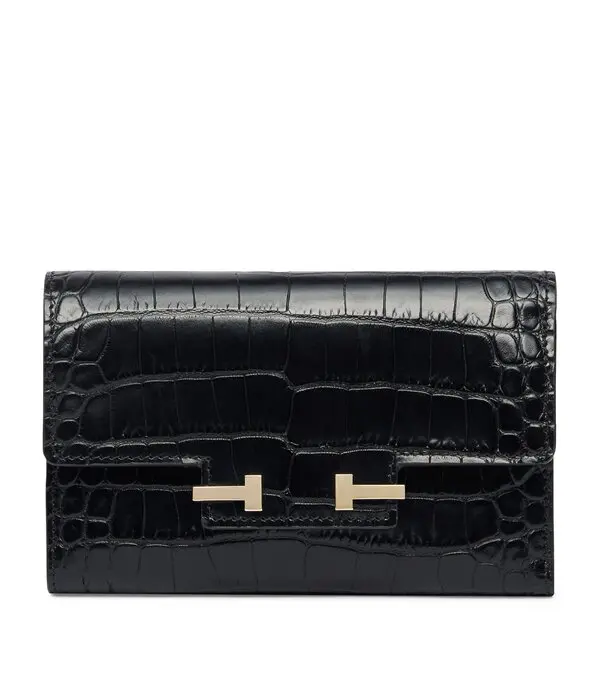 TOM FORD Croc-embossed Leather Wallet
