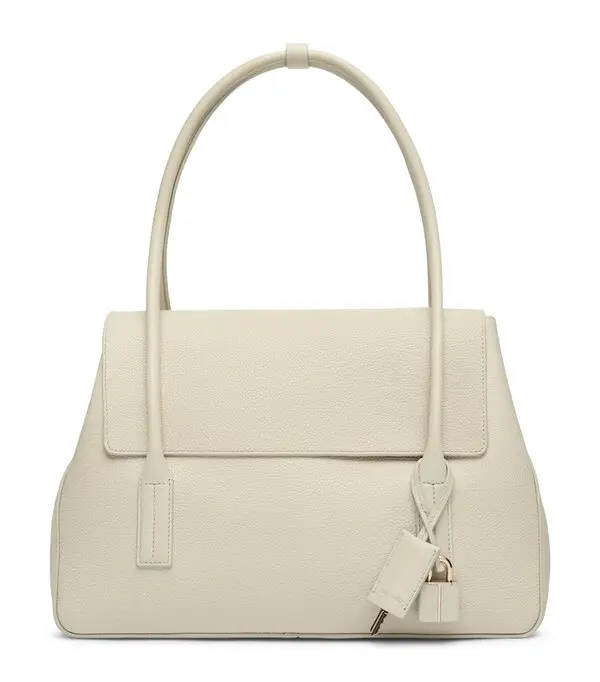 TOM FORD Medium Leather Top-handle Bag - Grey