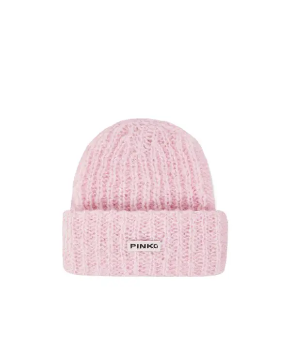 Pinko Logo Patch Turn-up Beanie