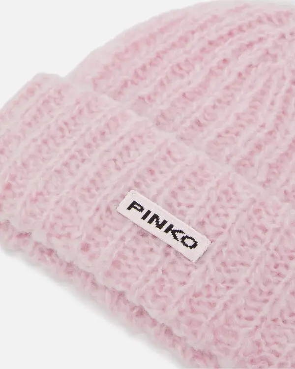 Pinko Logo Patch Turn-up Beanie