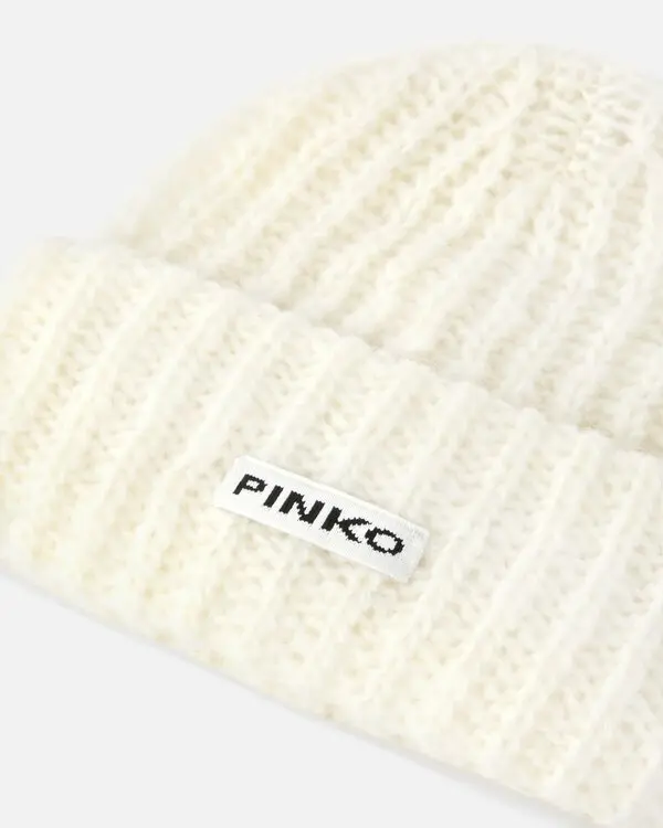 Pinko Logo Patch Turn-up Beanie