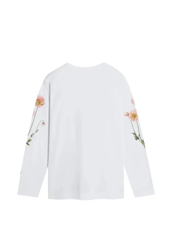 Simone Rocha Long Sleeve Poppy Print T-shirt