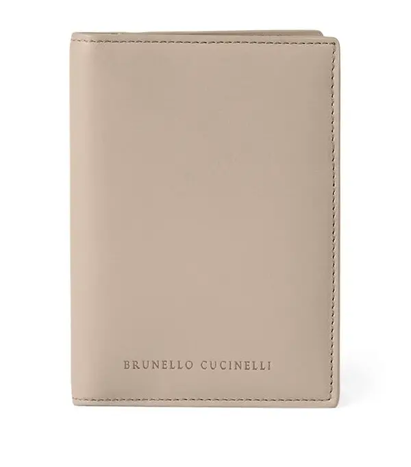 Brunello Cucinelli Leather Logo Wallet