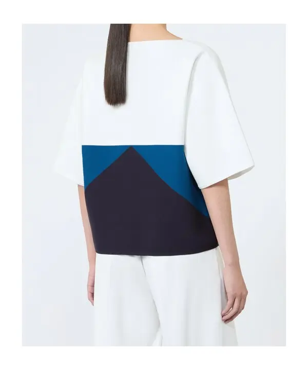 Max Mara Relaxed-fit Stretch Viscose Sweater Navy