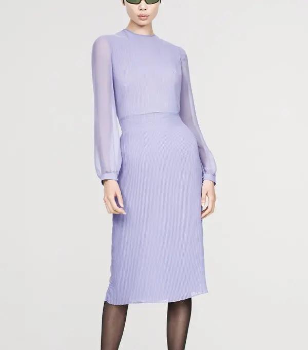 TOM FORD Chiffon Plissé Midi Dress
