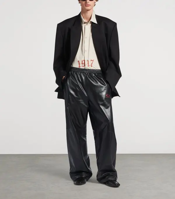 Balenciaga Lambskin Piped Trousers