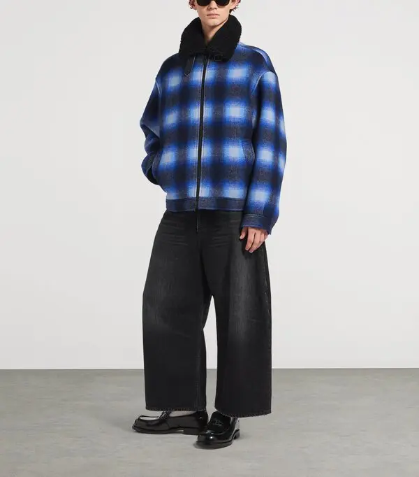 Balenciaga Wool Checked Jacket