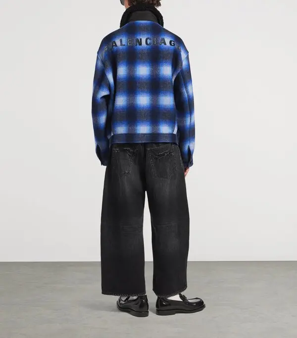 Balenciaga Wool Checked Jacket