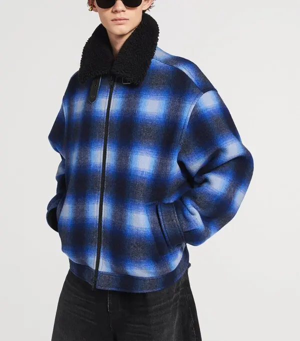 Balenciaga Wool Checked Jacket