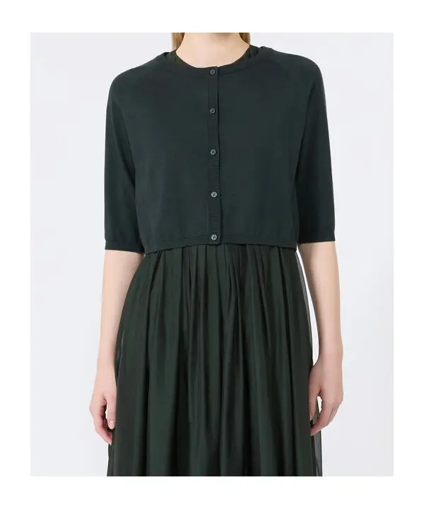 Max Mara Crew Neck Short-sleeved Knit Sweater