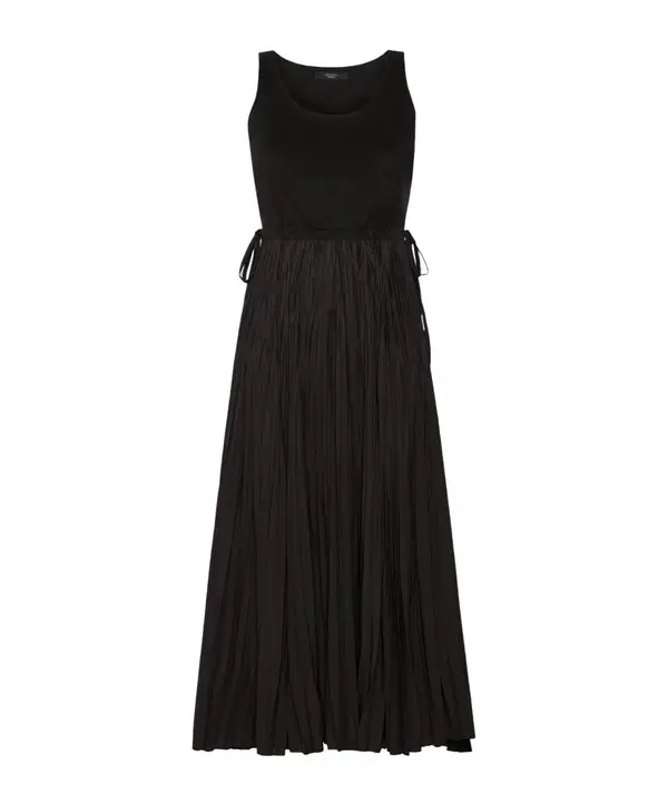 Max Mara Sleeveless Midi Dress With Pleated Skirt